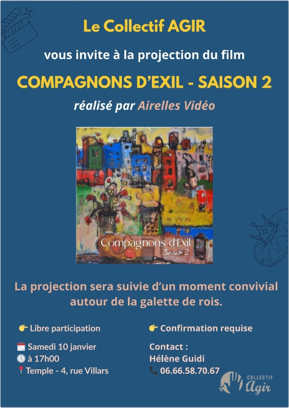 Compagnons d'exil, saison 2 : Projection suivi d'un moment convivial ...